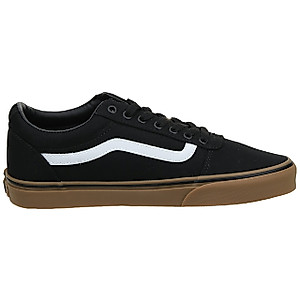 Vans Men's Ward Sneaker, Black ((Canvas) Black/Gum 7hi), 14
