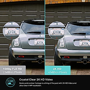 Kasa 4MP 2K Security Camera Outdoor Wired & Pan/Tilt Smart Security Camera, 1080p HD Dog Camera 2.4GHz with Night Vision, Motion Detection