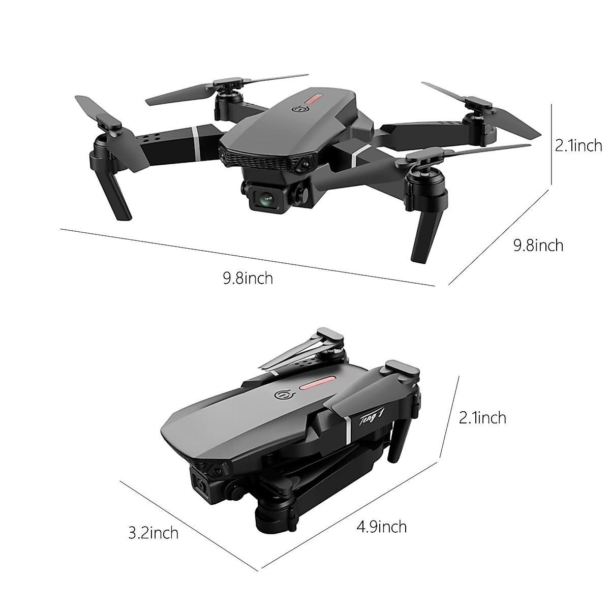 Rc Mini Drone with Camera for Adults 1080P Hd Camera Fpv Drone with Altitude Hold Headless Mode Beginners Foldable Drone for Kids 8-12 Rc Plane Flying Toys Personalized Birthday Gifts