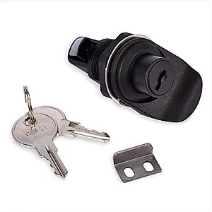 KingBra Locking Push Button Latch, Plastic Push to Close Latch for Marine Boat Box, Glovebox, Radio Box, Electronic Box 0.0"- 0.4" Door Panel