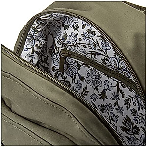 Vera Bradley Women's Cotton Small Backpack, Climbing Ivy Green, One Size
