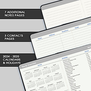 2024 Pocket Planner/Calendar - Pocket Planner 2024, JAN 2024 - DEC 2024, Pocket Calendar 2024 for Purse, 6.3'' × 3.8'', Elastic Bound, Bookmark, Inner Pocket, Agenda Planner with Pen Holder