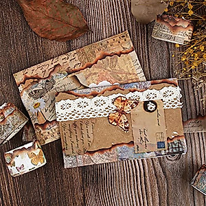 Dizdkizd Retro Washi Tape Stickers for Card Making, Junk Journal Supplies, Creative Masking Tape for Scrapbooking, Journaling, Arts and Crafts Projects, Collage, Photo Album - 8 Rolls