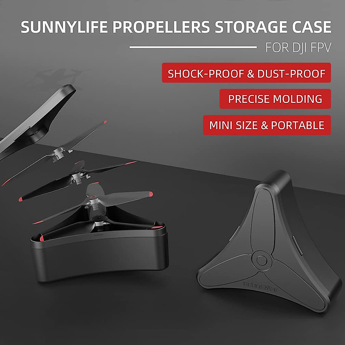 Anbee Propeller Storage Case Props Carrying Case Protective Box Compatible with DJI FPV Drone (2PCS)