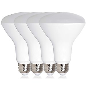 Maxxima LED 75 Watt Equivalent BR30 Indoor Recessed Floodlight Can Light Bulb - Flicker-Free Dimmable, 11 Watt 3000k Warm White Bulb, 950 Lumens, Energy Star - 4 Pack