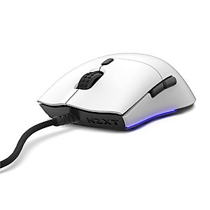 NZXT Lift 1 Symm, Lightweight Symmetrical Wired USB Gaming Mouse, Lightweight 67g Design, 1K Polling Rate, Omron Mechanical Switches, 16K DPI Optical Sensor, White