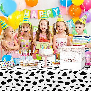 QISOLIY Rose Gold Wedding Cards Box, Card Boxes for Wedding, Bridal Shower, Baby Shower, Birthday, Graduation, Engagement, Anniversary Quinceanera Decorations Party Money Box White and Rose Gold Box