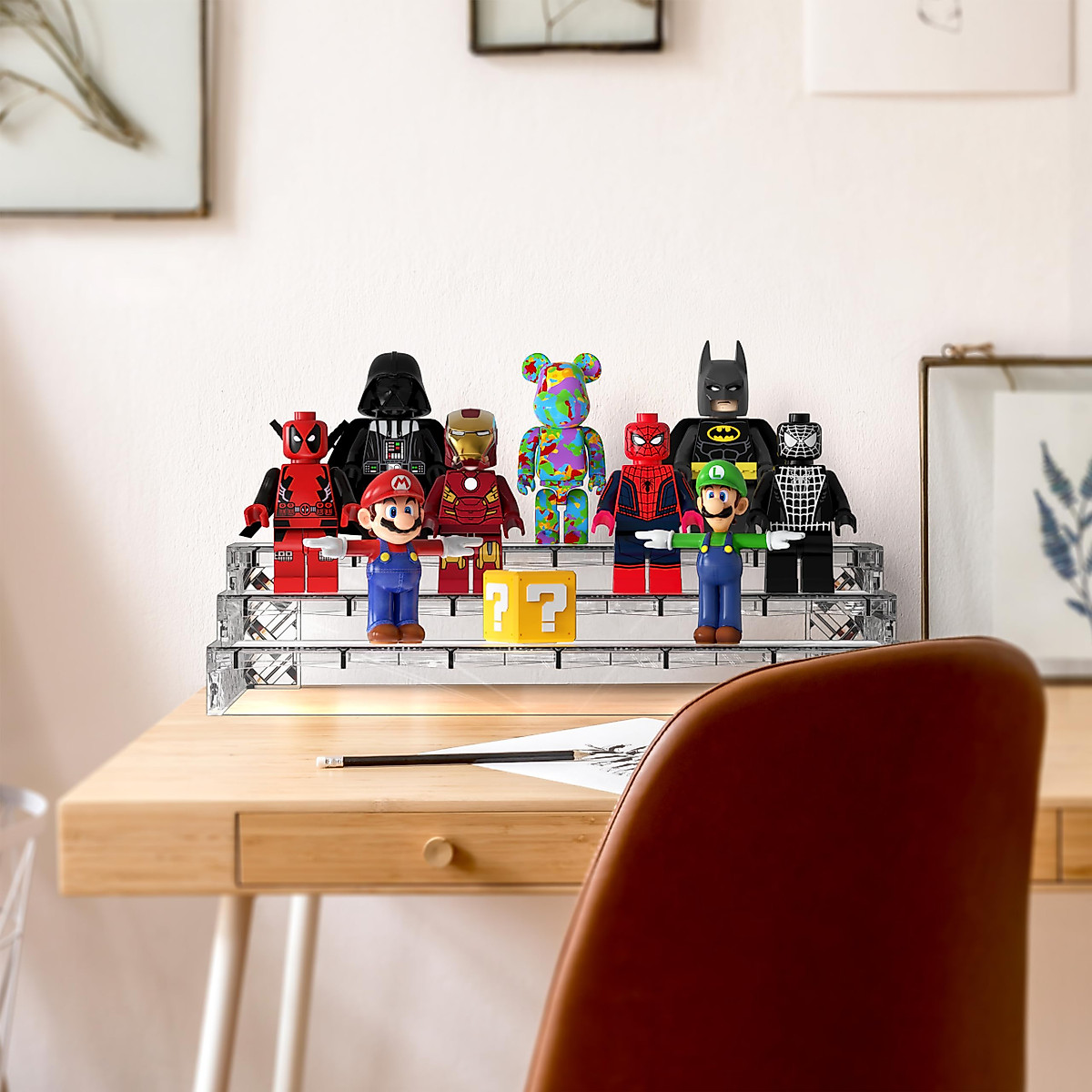 Simple Houseware 3 Tier Spice Shelf For Countertop Cabinet Storage Organizer, Clear