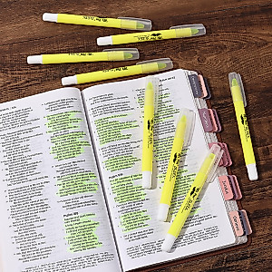 Mr. Pen- No Bleed Gel Highlighter, Bible Highlighters, Yellow, Pack of 8, Gel Highlighters