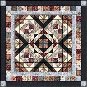 Material Maven Precut Quilt Kit Changing Seasons with Benartex English Autumn Fabric/Fall Colors, Multi Color