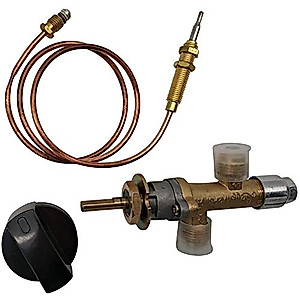 Fire Pit Thermocouple Replacement, Patio Propane Fire Pit Replacement Parts Fire Pit Valve,Low Pressure Lpg Propane With 3/8" Flare Inlet & Outlet Flame Failure Safety Failure Safety Control Fire Pit