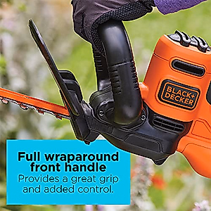 BLACK+DECKER Electric Hedge Trimmer, 22-Inch Blade, Corded (BEHT350FF)