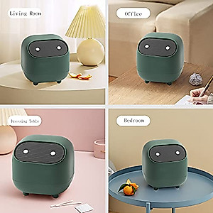 AnyCar Cute Mini Ninja Desktop Trash Can Double Press Trash Can with Lid Suitable for Office Bedroom Trash Can