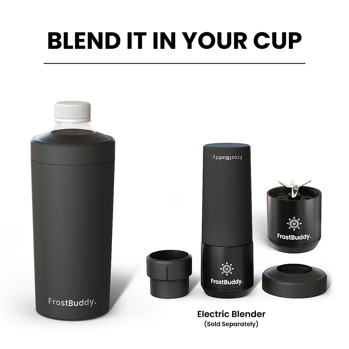 Universal Buddy XL Can Cooler by Frost Buddy - Fits 12-ounce, 16-ounce, 20-ounce, and 24-ounce Cans and Bottles - Keep Your Drinks Refreshingly Chilled for over 12 hours Gunmetal Glory