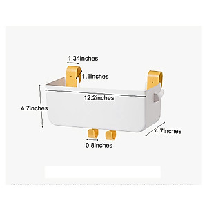 WYZHDQ Bedside Organizer Storage Caddy Hanging as Bunk Bed Storage Accessories Handrail Multi Pockets for Dorm Bunk Bed Shelf