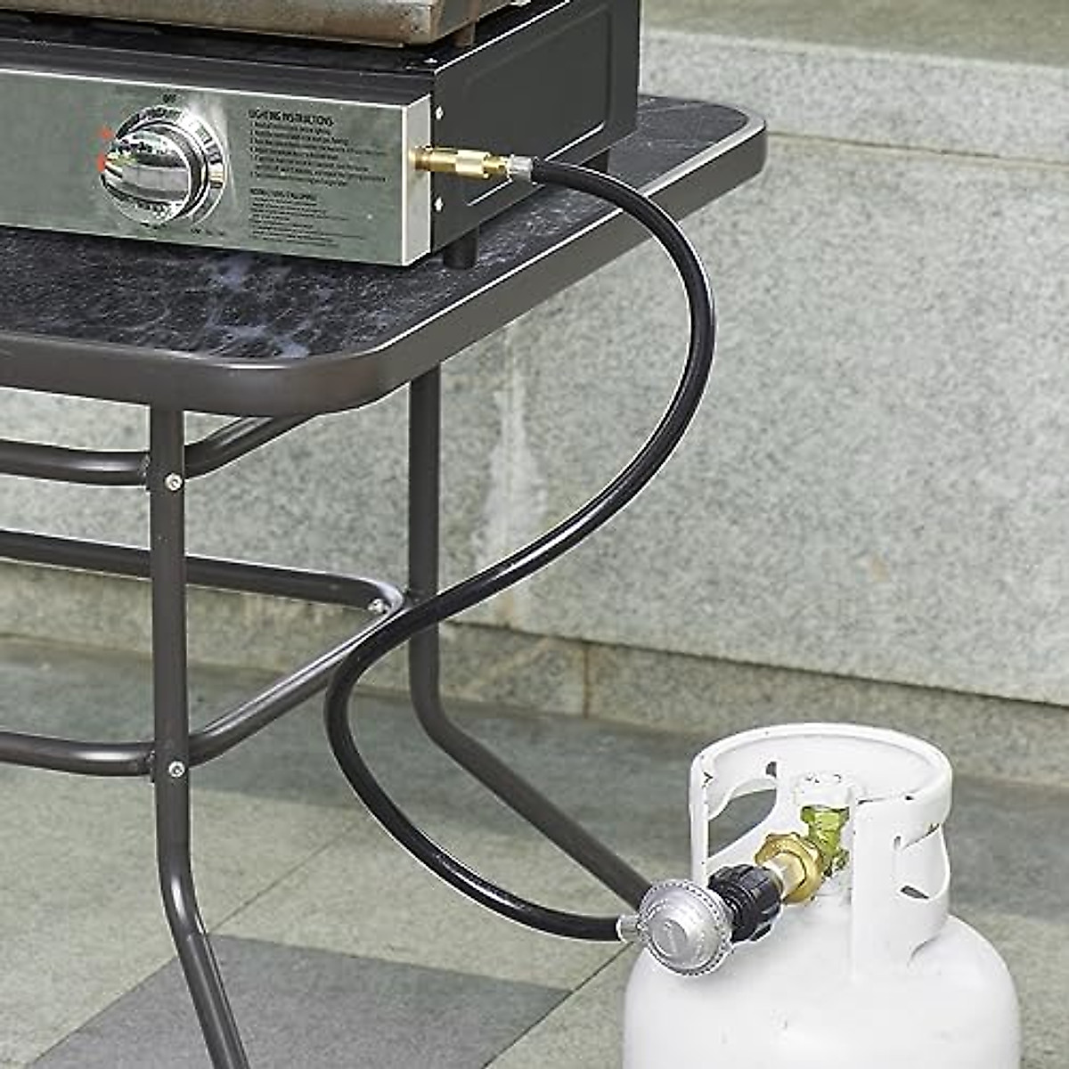 SHINESTAR Propane Adapter Hose and Regulator for Blackstone 17 & 22 Inch Flat Top Griddle, Switch to 20 lb Tank, Extends Up To 3 Feet, 5471