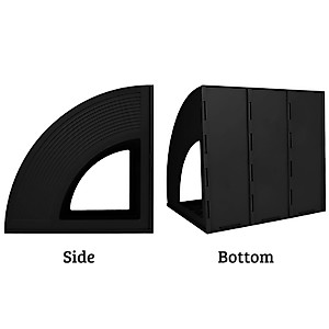 SAYEEC Magazine Holder Sturdy Binder Holder Desk File Sorter Plastic File Folder Organizer Stand Book Shelf Dividers Vertical Storage Rack Desktop Bookshelf Display Box for Office School Home (Black)