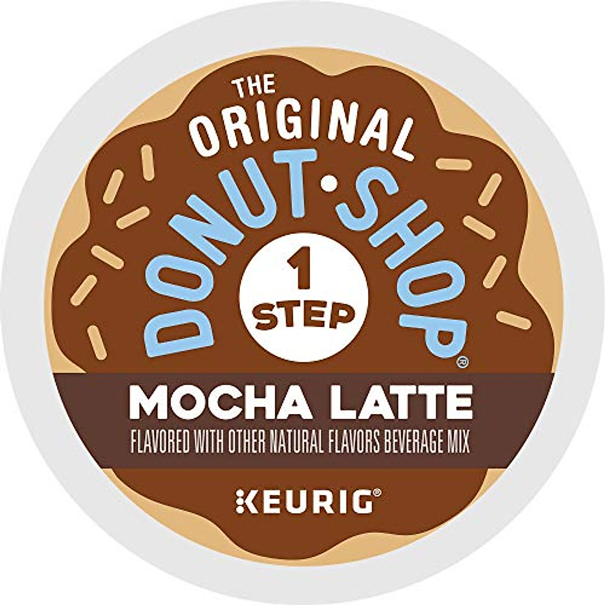 The Original Donut Shop Mocha Latte, Single-Serve Keurig K-Cup Pods, Flavored Coffee Pods, 20 Count