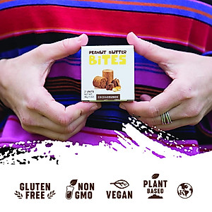 PASOKIN | Cocoa Crunch Natural Peanut Butter Bites | Kosher, Gluten Free, Vegan, Protein Snack | Crunchy and Creamy | Chocolate Pacoca Made in USA, 0.5 oz bites [20 count]