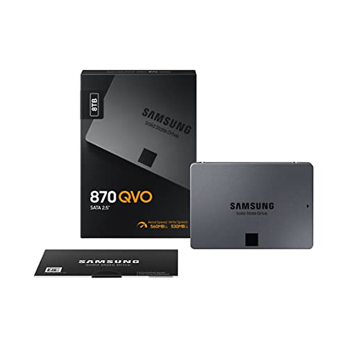 SAMSUNG 870 QVO 8 TB SATA 2.5 Inch Internal Solid State Drive (SSD) (MZ-77Q8T0), Black