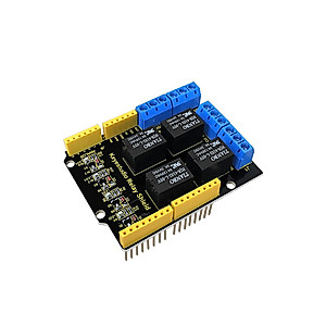 KEYESTUDIO 4 Channel Relay Shield 5V for Arduino Controller R3 ARM PIC AVR STM32 Raspberry Pi HIGH Level Trigger Relay Module Expansion Board