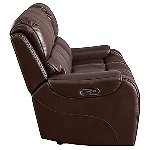 Signature Design by Ashley Latimer Power Reclining Sofa with Adjustable Headrest, Brown