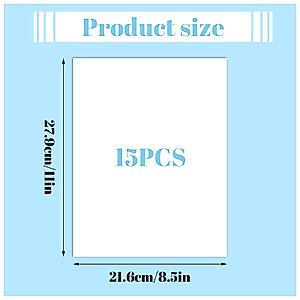 15 Sheets White Cardstock 8.5 x 11, 250gsm/92lb Thick Paper Cardstock Paper for Invitations, Crafts, Card Making, Printing, Wedding, Drawing, Scrapbook Supplies