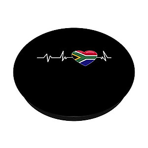 South Africa Heartbeat Travel Lover Gift South Africa PopSockets PopGrip: Swappable Grip for Phones & Tablets