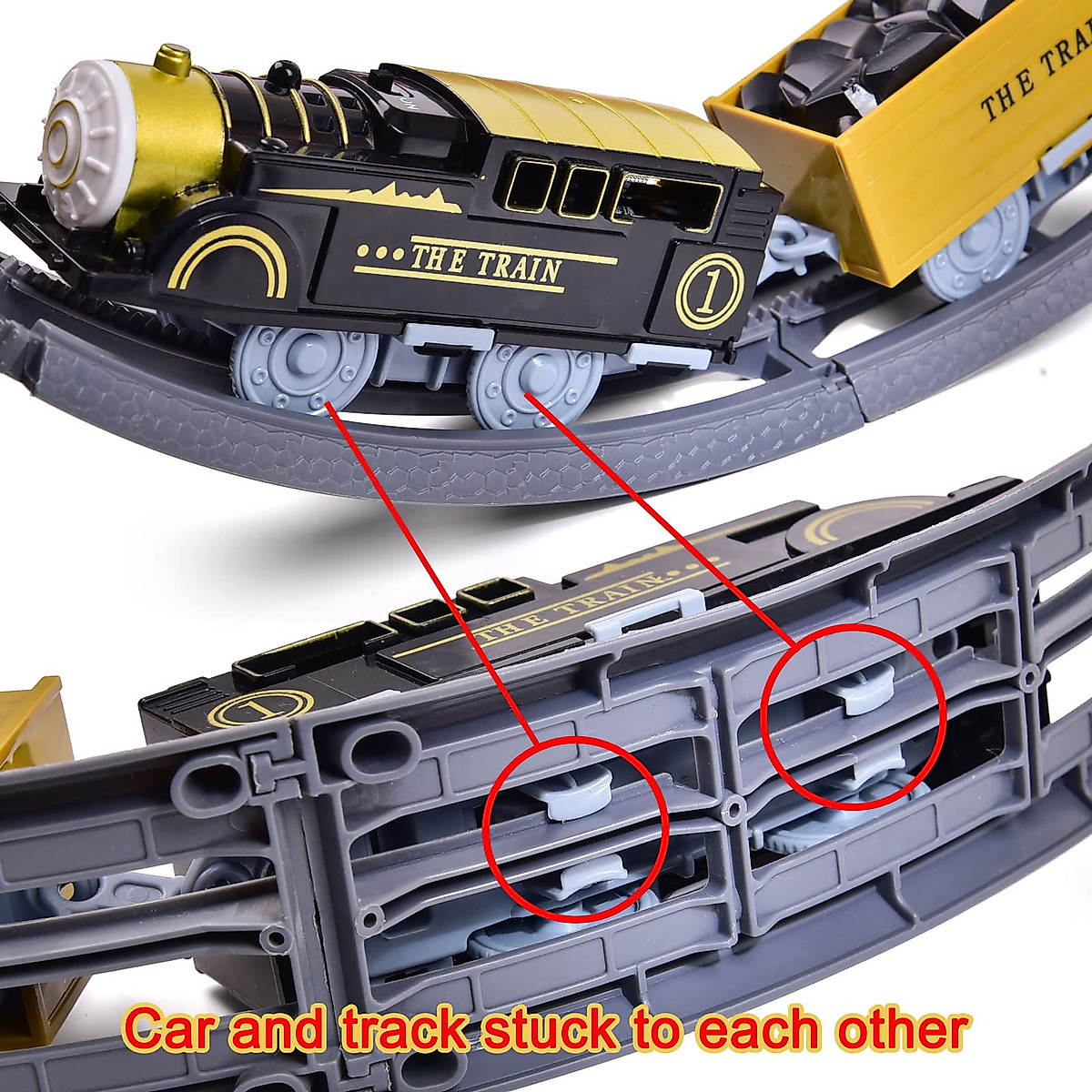 FUN LITTLE TOYS 78PCS Train Set Toys for Kids, Flexible Railway Tracks Roller Coaster Playset, Batteries Operated Toy Train with Light and Sound, Gift for 3 4 5 6 Years Old Toddlers Boys and Girls