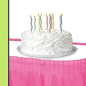 Plastic Table Skirt, 29 inches by 14 feet | Party Dimensions | Hot Pink