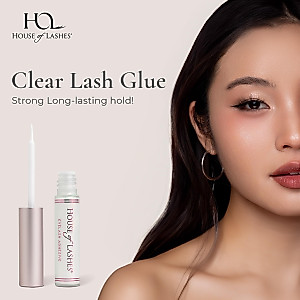 House of Lashes Eyelash Glue - Latex-Free Eyelash Glue for Sensitive Eyes - Effective for All Day Wear Clear Lash Glue for Strip Lashes, 2 Count