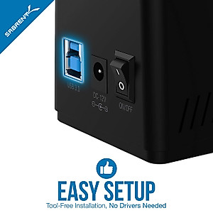 Sabrent USB 3.0 to SATA External Hard Drive Docking Station + 22AWG 10 Feet USB 3.0 Extension Cable