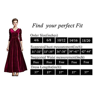 MedeShe Women's Christmas Long Velvet Maxi Dress (14/16, Burgundy Ruched Waist)