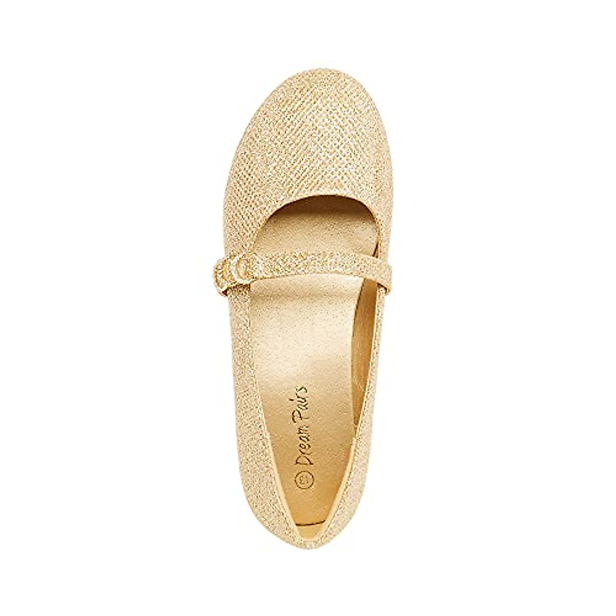 DREAM PAIRS Girls KFA220 Mary Jane Ballet Flat Dress Shoes Gold Size 2 Little Kid