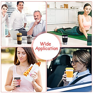 6 Pack Silicone Cup Sleeve Heat Resistant Coffee Cup Protective Sleeve Nonslip Glass Bottle Mug Protector Cover for Home Travel - Multicolor