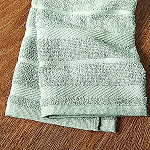 KitchenAid Albany Kitchen Towel 4-Pack Set, Pistachio/White, 16"x26"