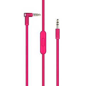 Alitutumao Solo Cable Replacement Cord with Inline Remote Control Microphone Compatible with Beats by Dr Dre Solo Studio Pro Detox Mixr Executive Pill Wireless Headphones (Pink)