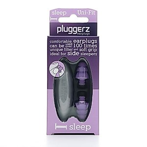 Pluggerz Sleep Earplugs ? Reduces Background Noise - Hypoallergenic and Safe for Your Ears, Comfortable, Perfect for a Long Night?s Sleep - Over 100 Uses - Storage Box Included