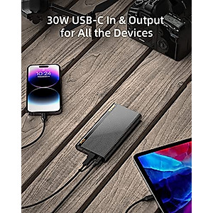 Slim Portable Charger for iPad Pro, Pixel iPad External Battery 30W for iPad Pro 12.9/11in/ iPad Mini 6/ iPad Air 5, Portable Charger Pixel 6A 7 Pro 5A 5G 4A XL