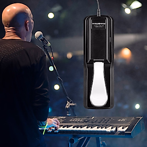 Sustain Pedal Universal with Polarity Switch by Wegrower for Keyboards, Digital Piano, MIDI and Synthesizer
