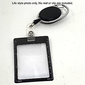6 Credit Card Size 3X Magnifiers, Each Magnifier for Reading has 3X Fresnel Lens, Use as 3X Magnifying Glass, Pocket Magnifier, Reading Magnifier for Menus or can use as Accessory for ID Badge Holders