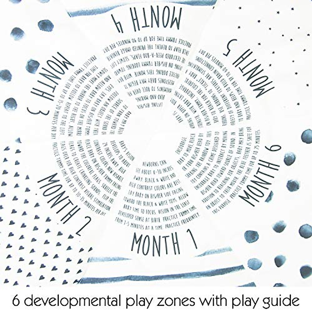 Sassy Stages STEM Developmental Play Gym, Sensory Tummy Time Activity Play Mat w/Built-in Instructions, Ultra Plush & Machine Washable Playmat for Babies & Toddlers