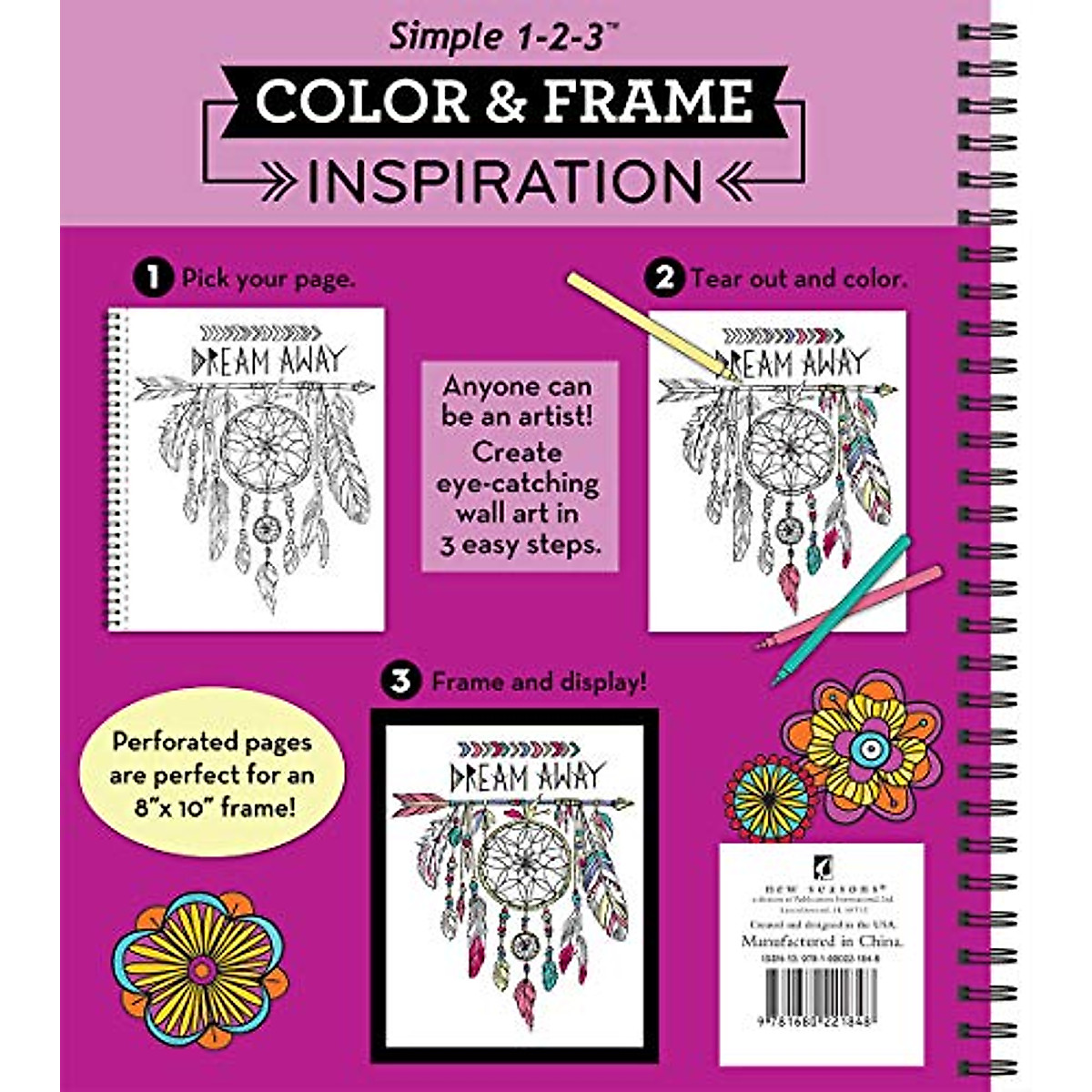 Color & Frame - Inspiration (Adult Coloring Book)