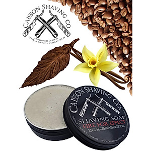 CAISSON SHAVING CO. Fire For Effect Shaving Soap. Veteran Owned Veteran Made. 4 oz can.