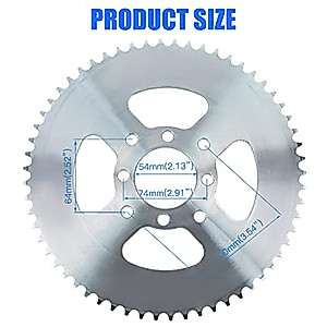 YOXUFA Go Kart Sprocket Hub 1"Bore 1/4 Keyway Hardware Kit with 40/41/420 Chain 60T Rear Drive Sprocket for Predator 212cc 196cc 6.5hp Go Kart Mini Bike Drift Trike Heavy Duty Dune Buggies Parts