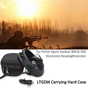 LTGEM Case for Peltor Sport Tactical 100 & 300 Electronic Hearing Protector - Hard Storage Travel Protective Carrying Bag