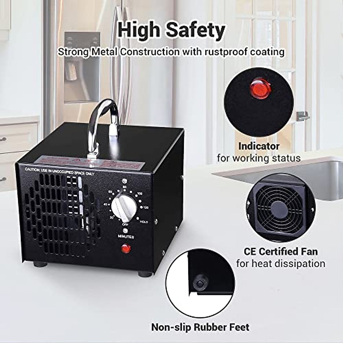 Yescom 3500mg Ozone Generator Commercial Industrial O3 Air Black Purifier w/Handle