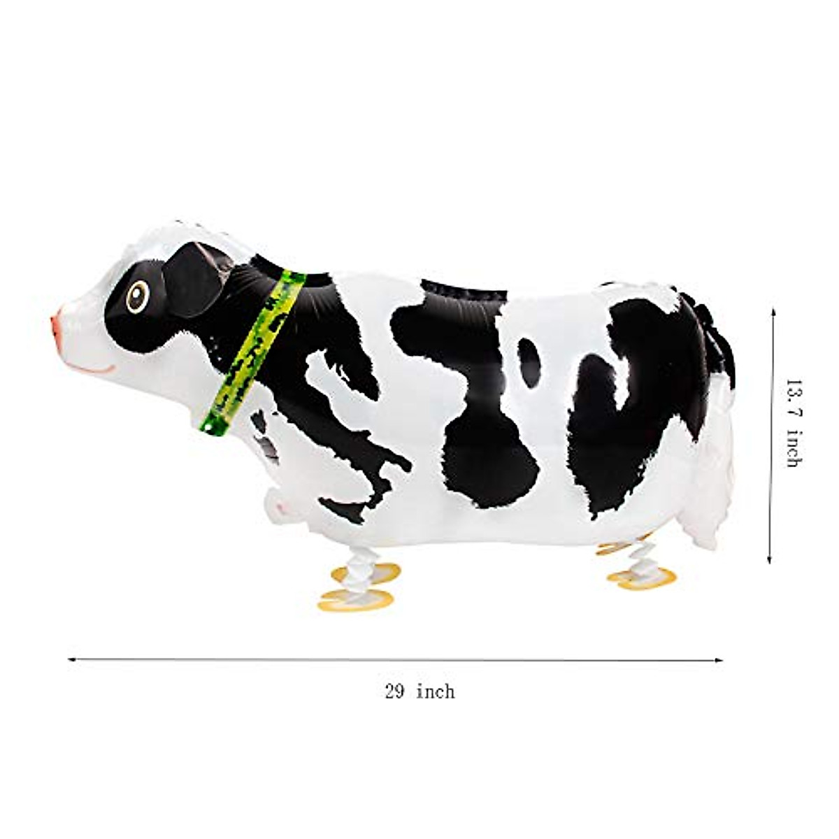 5 Pcs Walking Cow Balloons Walking Animal Balloons Farm Animal Balloon Cow Cartoon Animals Mylar Balloon Can't Float Cow Foil Balloon Kit Animal Theme Birthday Party Decoration,Cow