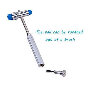 Reflex Hammer, with Needle and Brush - Tromner Neurological Reflex Hammer for Neurologic Reflex Diagnosis and Testing - Light Weight Neurology Therapy Instrument by QIYUN - Blue