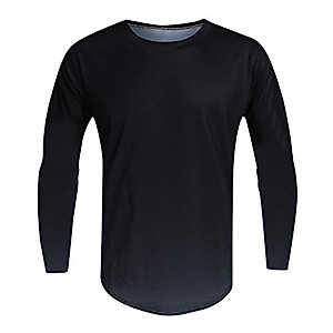 Thenlian Men's Fashion Trend Casual And Comfortable Gradient Ramp Shader Sweater(S, Black)